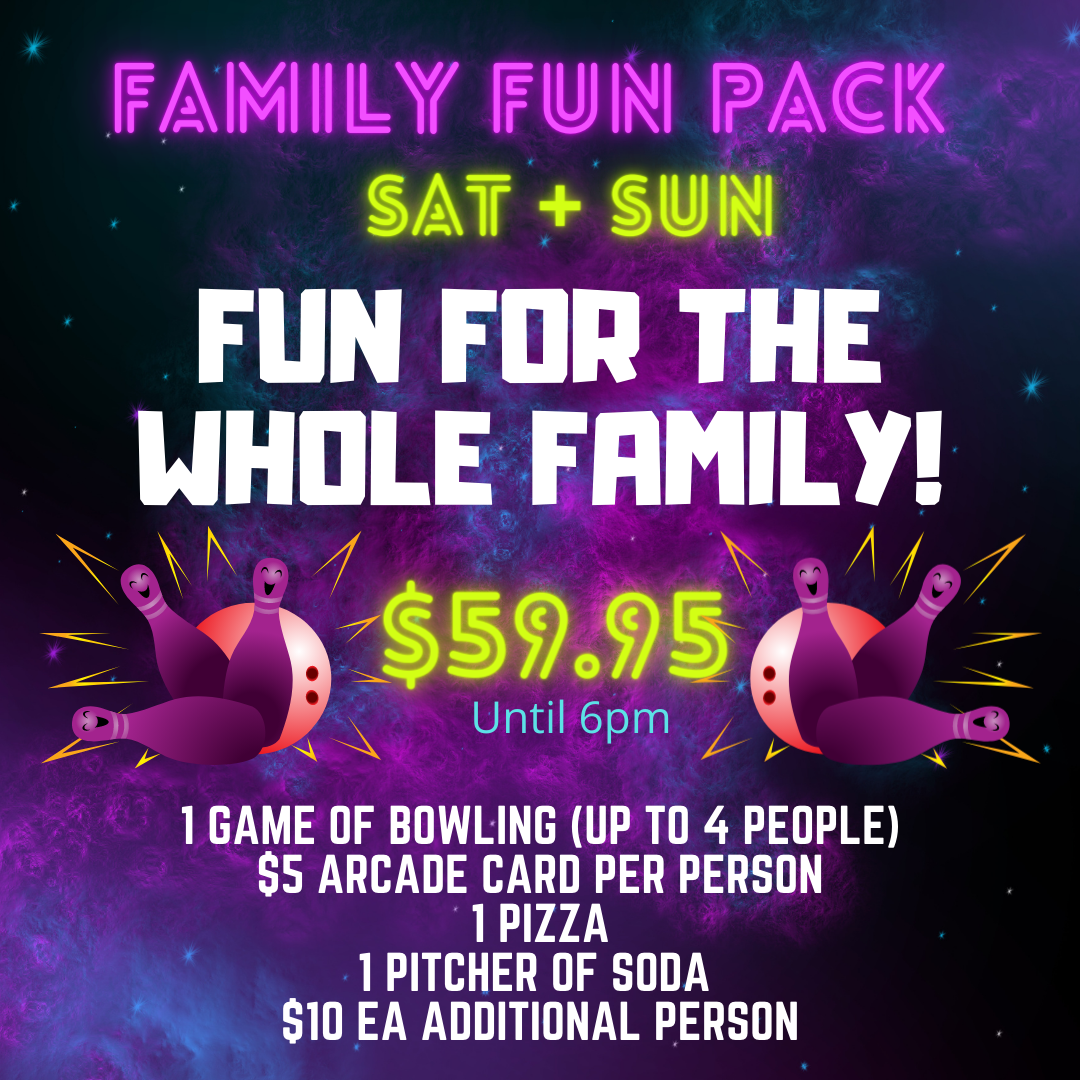 family fun pack FALL 2021 | Lake George Lanes & Games